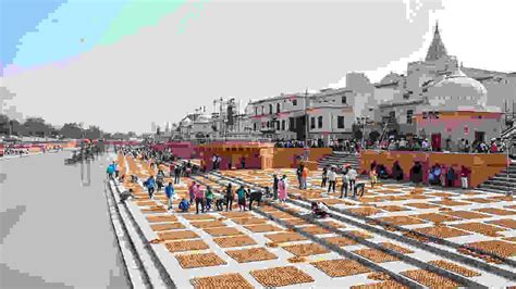 Photos लेजर शो रंग बिरंगी लाइटें 18 लाख दीये दीपोत्सव के लिए