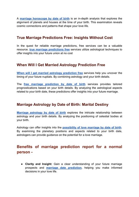 Ppt Marriage Prediction By Date Of Birth Personalized Reports