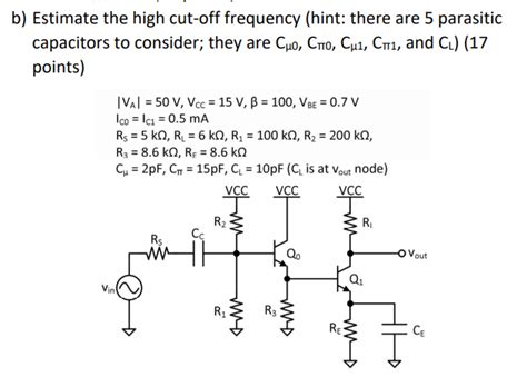 solved b estimate the high cut off frequency hint there