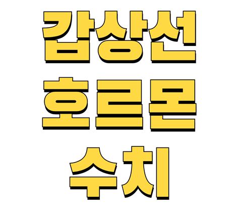갑상선 호르몬 T4 T3 Ft3 Ft4 갑상선 수치 알아보기