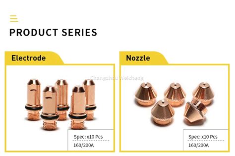 Yy160 Plasma Torch Cutting Consumable Electrode For Yy160 Yy200