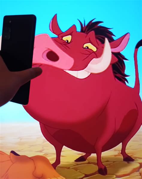 Pumba Reacting To Phone Blank Template Imgflip