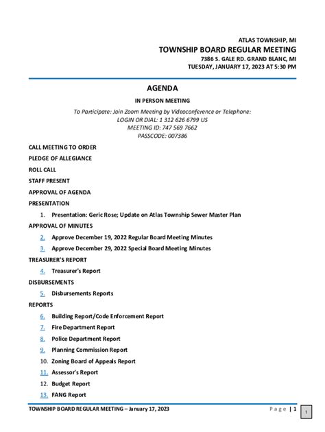 Fillable Online Presentation Geric Rose Update On Atlas Township Sewer Master Plan Fax Email