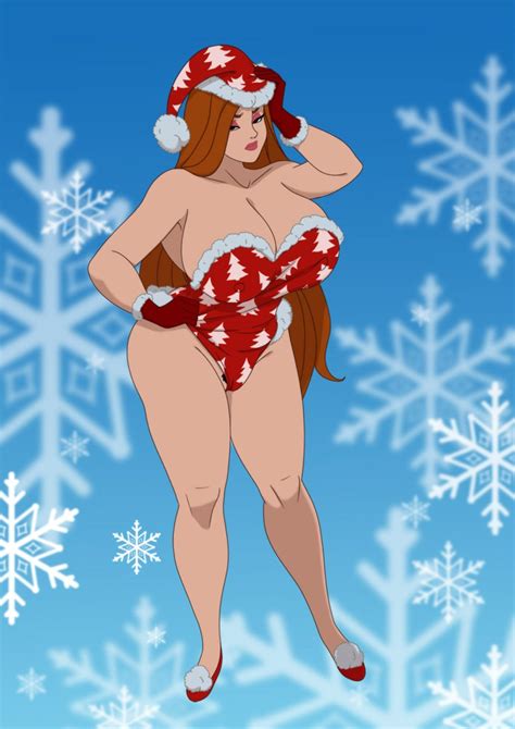 Rule 34 Big Breasts Big Nipples Christmas Christmas Outfit Debra