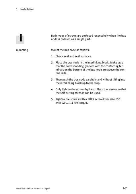 Festo Bus Node Cpx Fb14 Manual Support Team