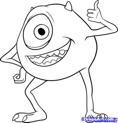 Mike Wazowski Simpsons Drawings Disney Drawings Sketches Easy Cartoon
