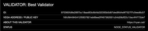 Validator Info Table Could Use Better Status Query · Issue 1872 · Vegaprotocolfrontend