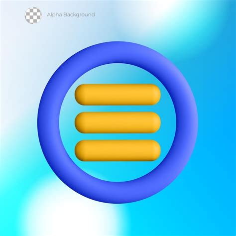 Premium Psd 3d Menu Icon
