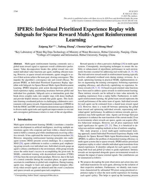 Pdf Ipers Individual Prioritized Experience Replay With Subgoals For
