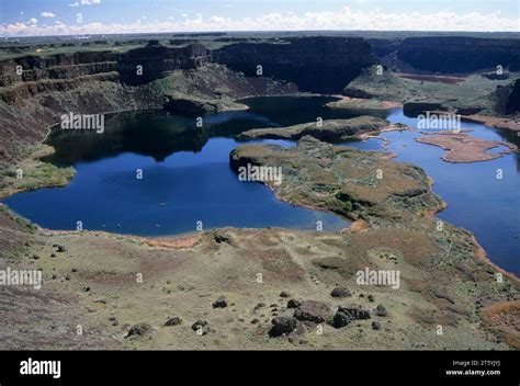 Dry Falls Lake Below Dry Falls From Dry Falls Interpretive Center