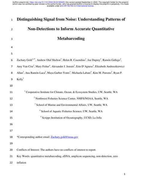 Pdf Distinguishing Signal From Noise Understanding Patterns Of Non Detections To Inform