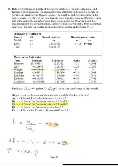 Solved How Do I Find A P Value From A Table T And A Negative Chegg Com