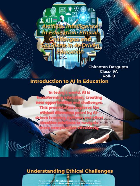 Slidesgo Navigating The Future Of Learning Ethical Challenges And Solutions In Ai Driven