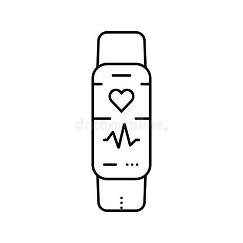 Wearable Fitness Tech Enthusiast Line Icon Vector Illustration Stock Illustration Illustration