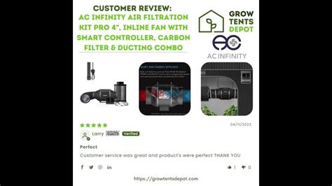 Ac Infinity Air Filtration Kit Pro 4 Inline Fan With Smart Controller