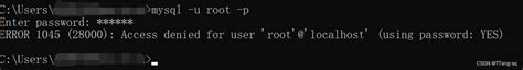 Mysql 57 登录报错：error 1045 28000 Access Denied For User ‘root‘‘localhost‘ Using Password