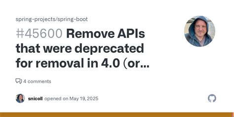 Remove Apis That Were Deprecated For Removal In 40 Or Earlier · Issue 45600 · Spring