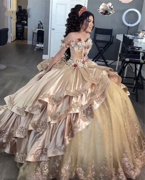 Elegant Champagne Satin Quinceanera Dresses Short From Verycute 82