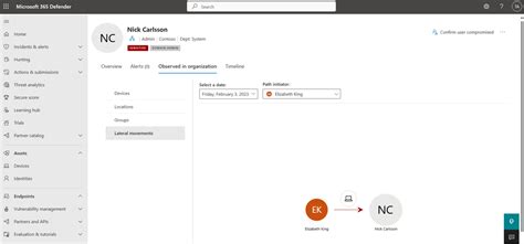 understand and investigate lateral movement paths with microsoft