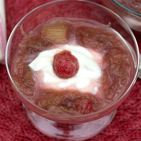 Savoring Time In The Kitchen Rhubarb Cassis Sauce With Homemade Crème