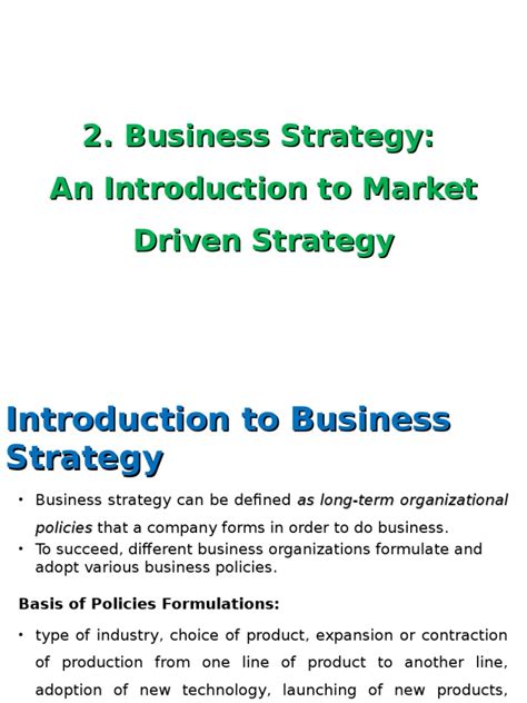 Chapter 2 Business Strategy Pdf Strategic Management Resource