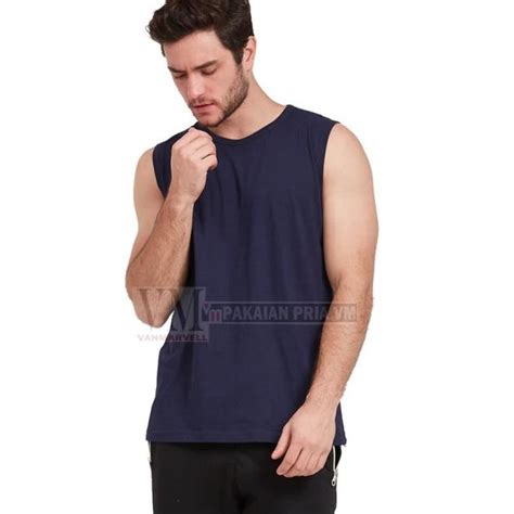Jual Vm Kaos Dalam Jumbo Kaos Polos Buntung Biru Dongker Birudongker