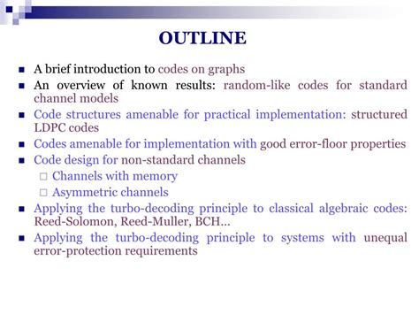 Ppt On The Analysis And Application Of Ldpc Codes Powerpoint Presentation Id