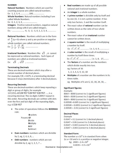 Solution Igcse Maths Formula Sheet Studypool