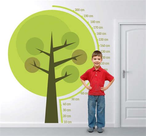 나무 높이 차트 스티커 Tenstickers