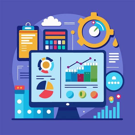 Ui Ux Info Graphic Data Graphic And Chart Admin Dashboard Vector Illustration Premium Ai