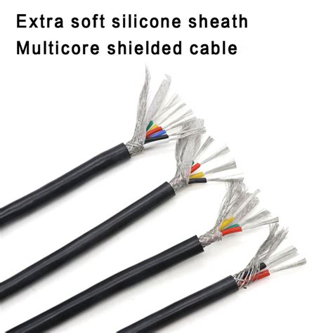 Multi Core Extra Soft Silicone Shielding Sheath Cable 2 Core 3 Core 4