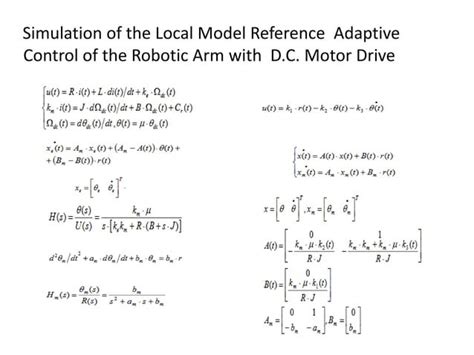 Some Adaptive Control Schemes Implementations Using Matlab Ppt