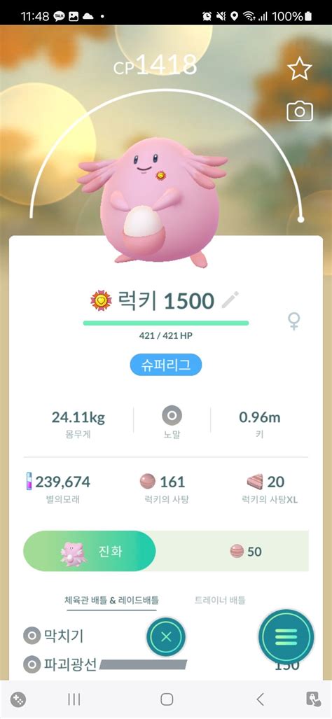 분홍색 악마 포켓몬 에펨코리아