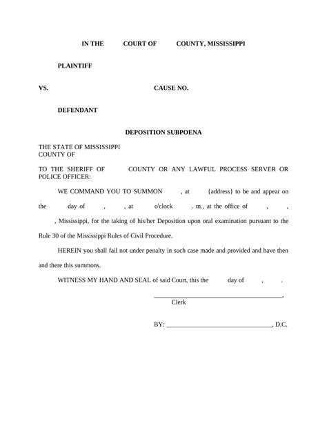 Subpoena Fill Out And Sign Online Dochub