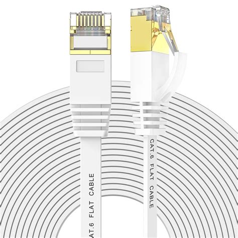 Ercielook Ethernet Cable 60 Ft High Speed Cat 6 Flat Network Cable With