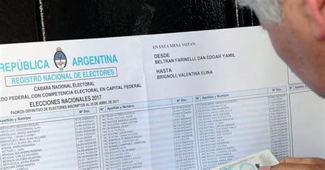 Paso 2023 Consultá El Padrón Electoral Y Conocer Dónde Votás En Tre