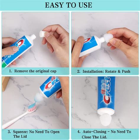 Self Closing Toothpaste Caps 5 Pcs No Mess No Waste Simple