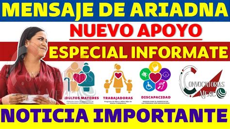 ≫ 🎉🤩 Informe Especial 🚨🔔 Mensaje De Ariadna Montiel Nuevo Apoyo Noticia