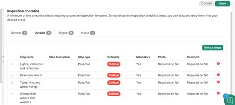 Add Steps To The Inspection Template Powerfleet Knowledge