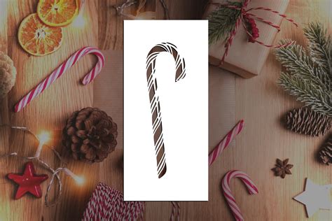 Candy Cane Reusable Stencil Many Sizes Makerplace By Michaels
