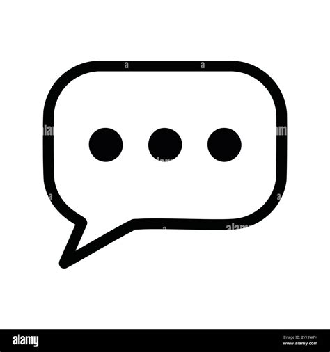 Speech Bubble Icon Simple Black And White Speech Bubble With Three