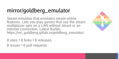 Goldberg Emulator Readme Release Txt At Master Mirror Goldberg