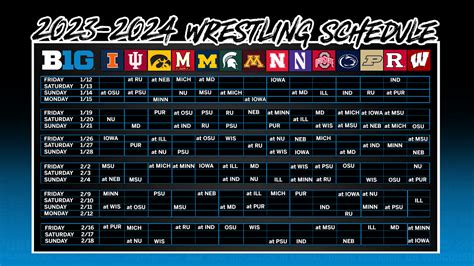 2023 24 Big Ten Wrestling Schedule Announced The Guillotine