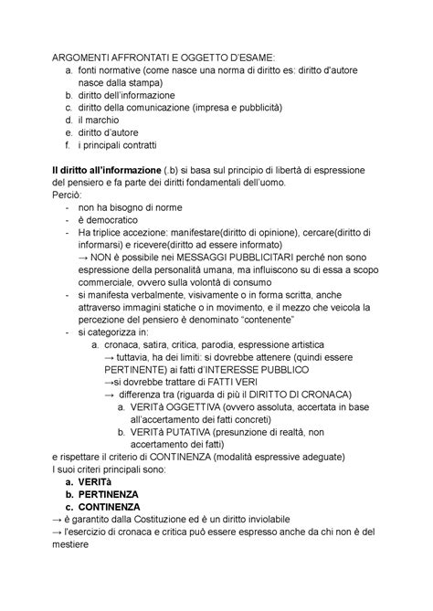 Riassunti Dettagliati Delle Lezioni Libro Sintesi Del Corso Di