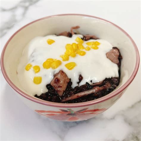 Black Sticky Rice Pudding With Taro And Coconut Pam Pam Plant Based