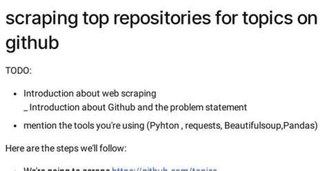 Shikhar Singh On Linkedin Shikhar2712scraping Github Topic Repositories