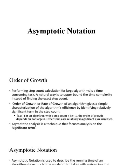 Asymptotic Notation Pdf