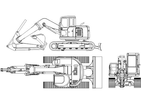 Retroescavadeira Em Autocad Baixar Cad 916 38 Kb Bibliocad