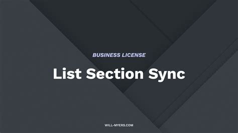 Collection To List Section Sync Business License Will Myers Squarespace Plugins
