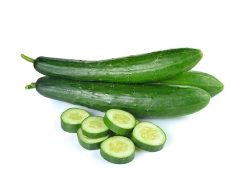 Premium Photo Fresh Sliced Cucumber Isolated